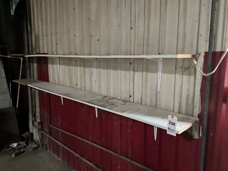2 - 96" x 12" Wood Shelves with Brackets ALL FOR ONE MONEY - Kraupie's ...