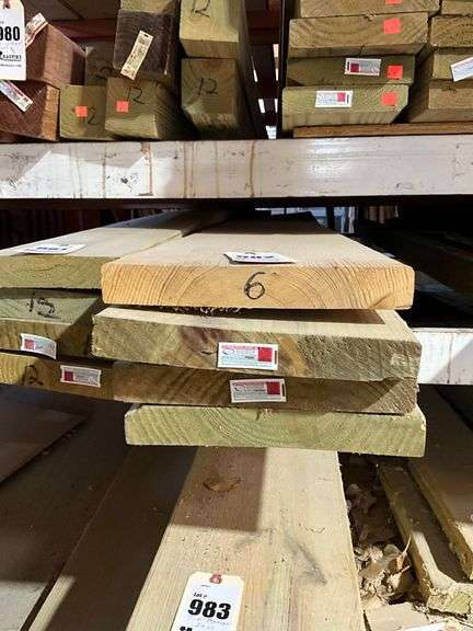 3 - Treated Planks 2" x 12" x 12' & 1 - Treated Planks 2" x 12" x 6 ...