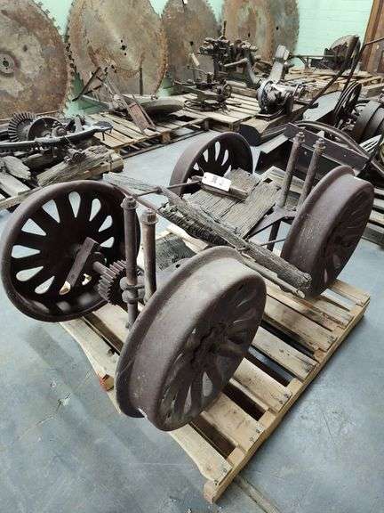 2 Man Hand Car Railroad Trolley Parts - Kraupie's Real Estate & Auctioneers