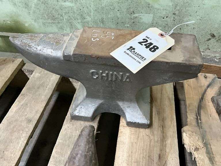 55 lbs. China Anvil, 15” - Kraupie's Real Estate & Auctioneers