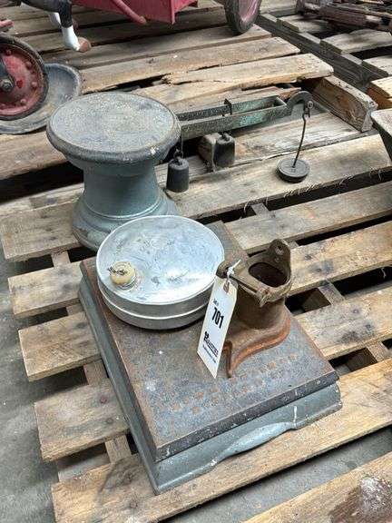 19th c. Howe Scale Co., Rutland, VT Double Scale with Brass Balance ...