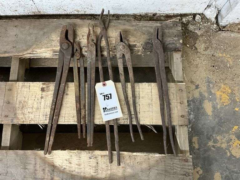 6 Smaller Assorted Forge Tools - Kraupie's Real Estate & Auctioneers