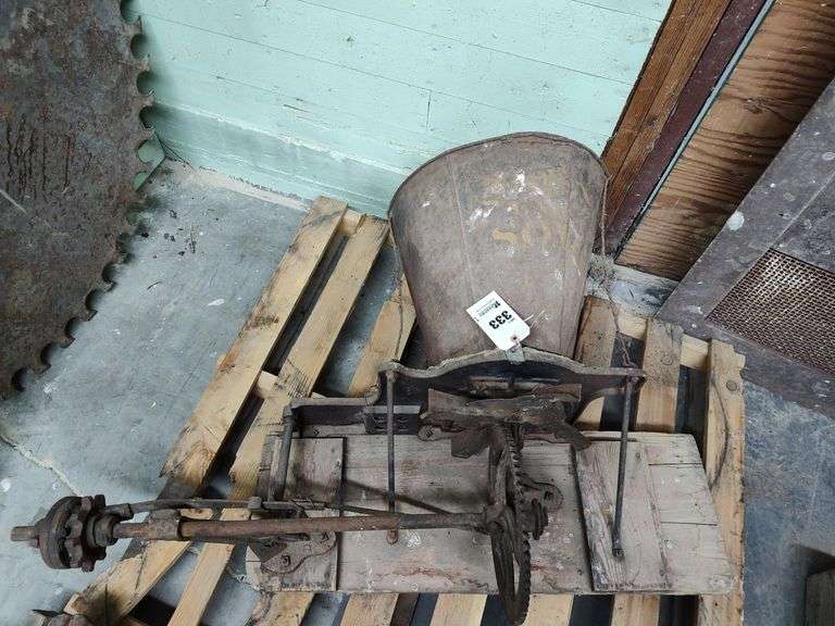 Antique Broadcast Spreader, wheel driven - Kraupie's Real Estate ...
