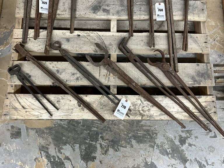 6 Larger Assorted Forge Tools - Kraupie's Real Estate & Auctioneers