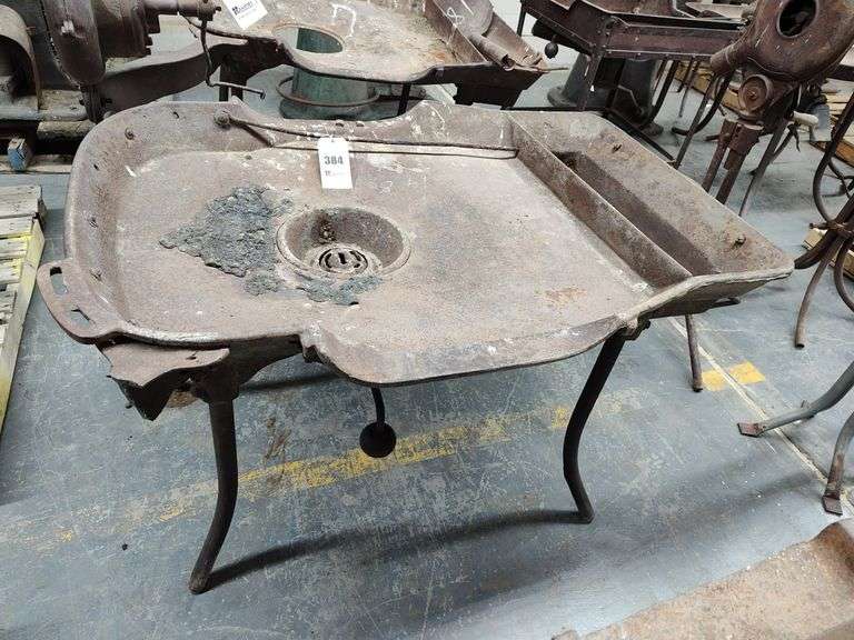 Old Iron Forge, Base approx. 45" overall with a 35“ x 26“ pan and ...