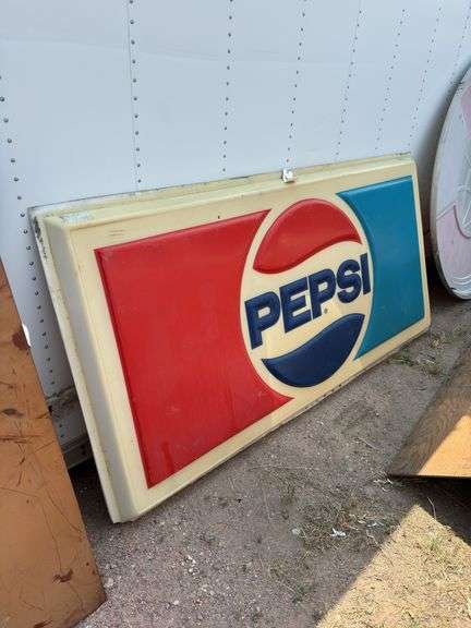 2 - 4 x 8 Ft. Plastic Pepsi Signs - Kraupie's Real Estate & Auctioneers
