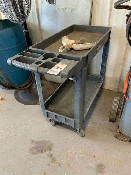 Haul Master Plastic Rolling Cart - Kraupie's Real Estate & Auctioneers
