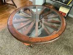 Wagon Wheel Coffee Table - Kraupie's Real Estate & Auctioneers