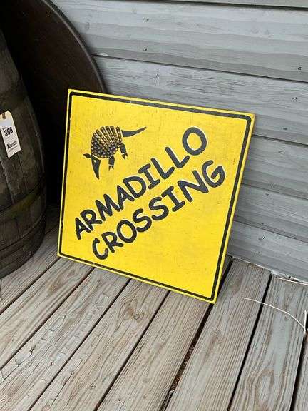 Armadillo Crossing Sign - Kraupie's Real Estate & Auctioneers