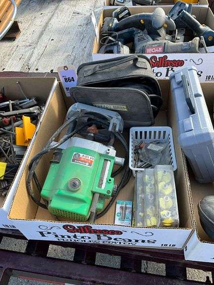 Hitachi 3 1/4 HP Electric Router, Performax Compact Router & Various ...