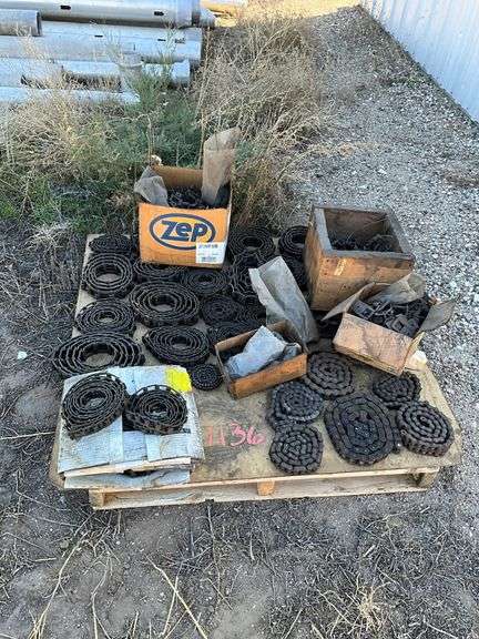 Pallet of Chain, Pental Style, Roller Chain, Chain Links and Connectors ...