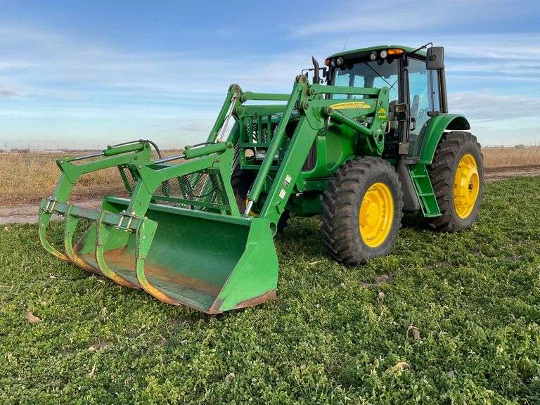 2007 John Deere 7420 MFWD Tractor With John Deere 741 Loader, 7,033 ...
