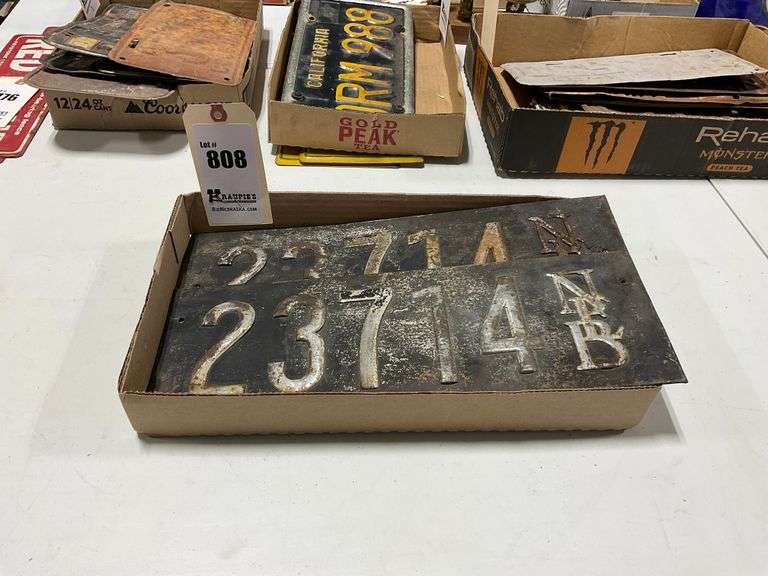 2 Very Old METAL Nebraska License Plates *NOTE: These plates are NOT ...