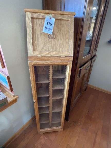Oak Cabinet with Glass Door, and Cubicles - Kraupie's Real Estate ...