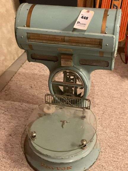 Vintage Dayton Grocery Store Computing Scale 29.5" T x 19" W - Kraupie's Real Estate & Auctioneers