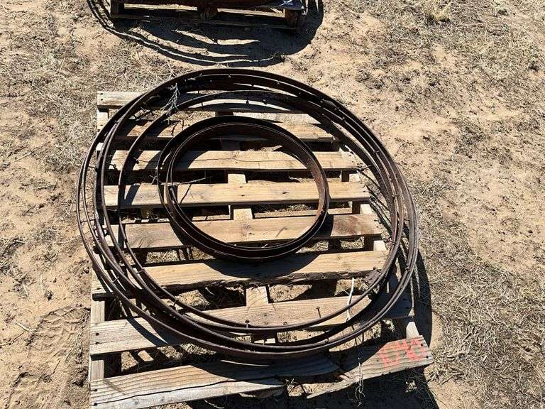 5 - Approx. 44" Wagon Wheel Rims - Kraupie's Real Estate & Auctioneers
