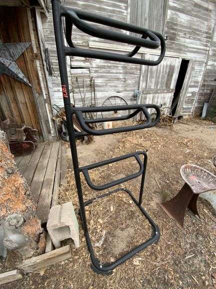 Free Standing 3-Tier Saddle Rack - Kraupie's Real Estate & Auctioneers