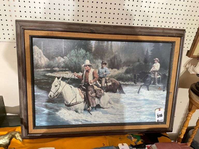 Large Cowboys Crossing River Print 40" x 28" - Kraupie's Real Estate ...