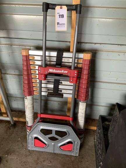 Milwaukee Rolling Cart, Extendable Ladder. - Kraupie's Real Estate ...