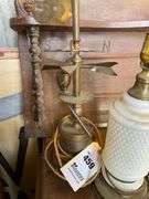 2 Lamps, Weather Vane Lamp, & Milk Glass Lamp - Kraupie's Real Estate ...