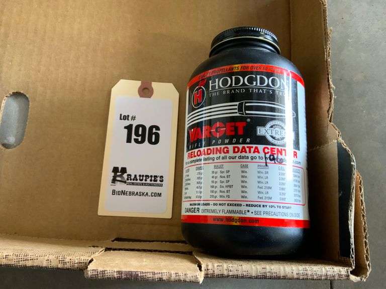 Hodgon Rifle Powder, Varget, 1 Lb. - Kraupie's Real Estate & Auctioneers