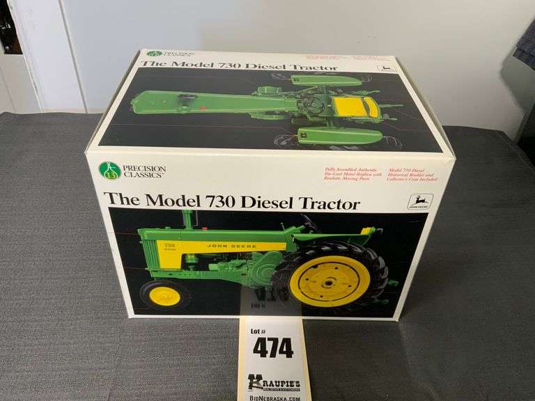 John Deere Model 730 Diesel Precision Classic Tractor, 1/16th - Kraupie ...