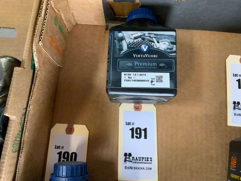 1 Container Vihtavuori Powder, N150, Full - Kraupie's Real Estate ...