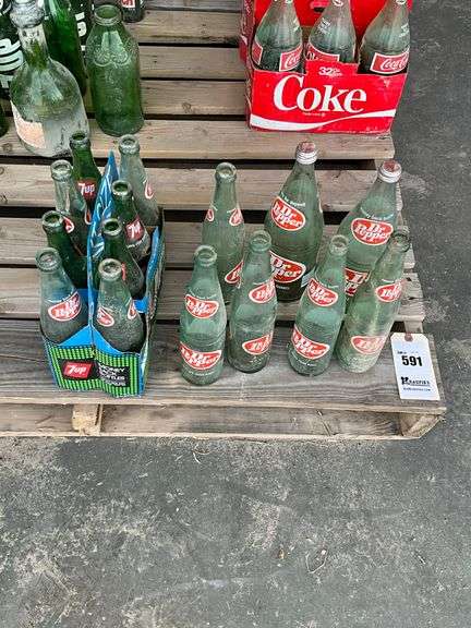 2 -32oz. and 13-16oz. Glass Pop Bottles - Kraupie's Real Estate ...