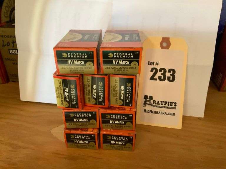 450 Round Federal Premium HV Match .22LR - Kraupie's Real Estate ...