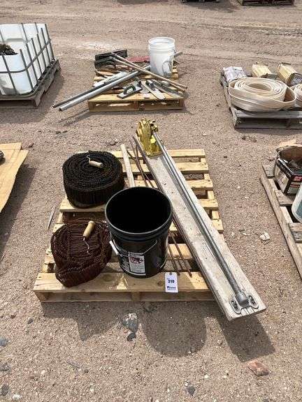 Rebar Bender & Cutter, Misc. Rebar, Sledge Hammer, 2 Large Rolls of ...