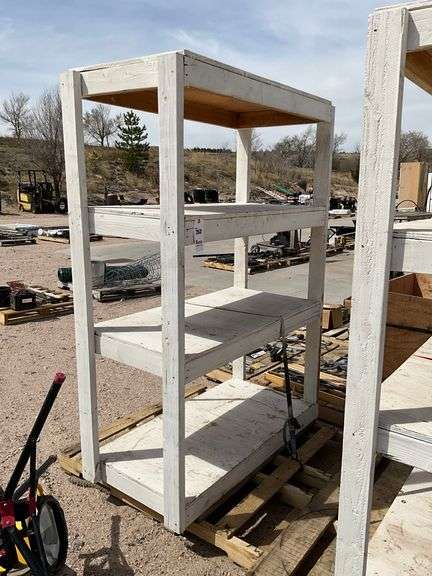 Sturdy Home Made Wood Shelving - Kraupie's Real Estate & Auctioneers