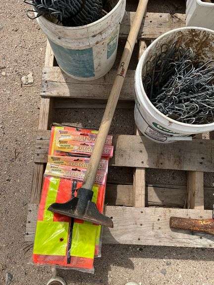 Concrete Form Ties, 2 Boxes of Forming Nails, Misc. Tools, Ground ...