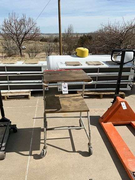 2 Shelf Rolling Work Table - Kraupie's Real Estate & Auctioneers