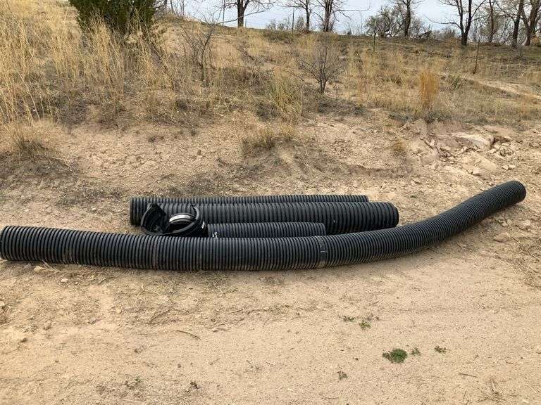 Assorted 8" & 10" Plastic Corrugated Culvert & 2 -10" Couplers ...