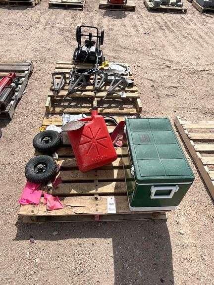 Misc. Utility Tires, Gas Can, Small Shovel, Coleman Cooker, Yard Items ...