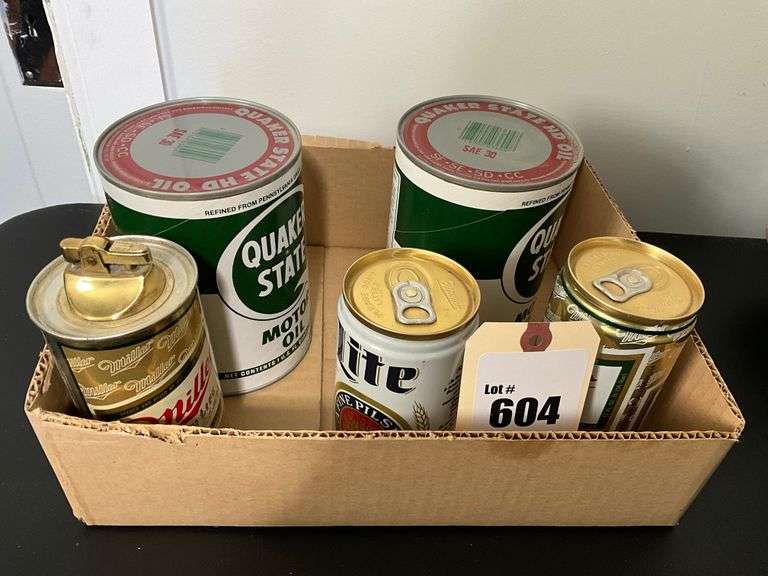 Secret Storage Containers, 2 Beer cans, 2 Oil Cans & Beer Can Lighter ...