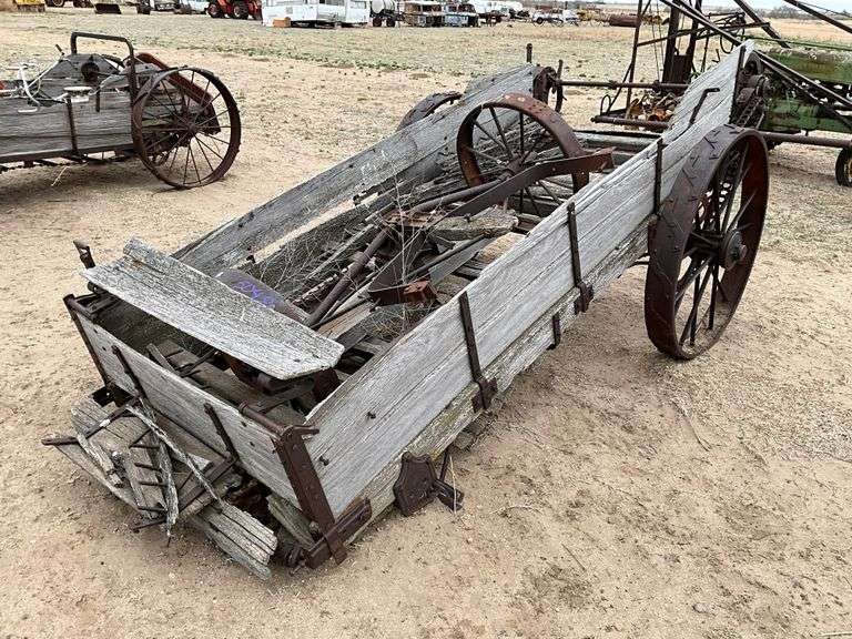 Antique Wooden Manure Spreader - Kraupie's Real Estate & Auctioneers