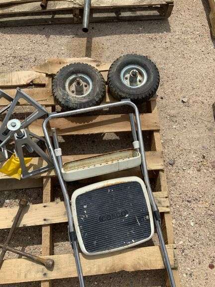 4 Jack Stands, Implement Jack, Step Stool, Star Wrench & 2 Multi ...