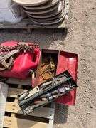 1 Ton Chain Fall, Tool Boxes With Sockets & Misc. Tools, Gas Can, NIB ...