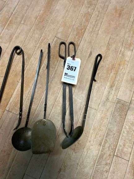 Iron Hand Forge Cooking Utensils - 6 Items - Kraupie's Real Estate ...