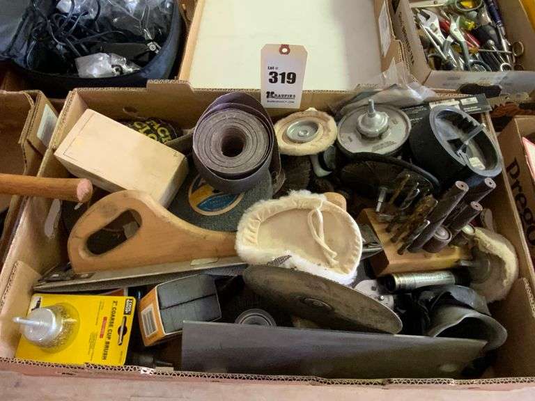 Large Box of Sand Paper - Kraupie's Real Estate & Auctioneers