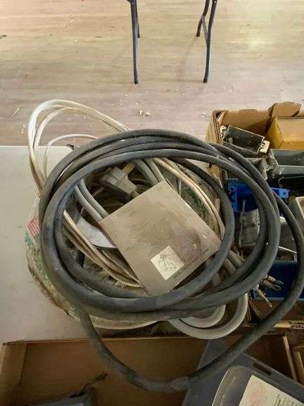 4 Boxes of Misc. Electrical Items - Kraupie's Real Estate & Auctioneers