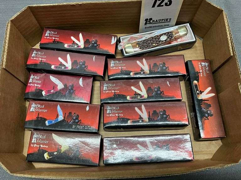 11 Frost Cutlery Steel Warrior Pocket Knives - Kraupie's Real Estate ...