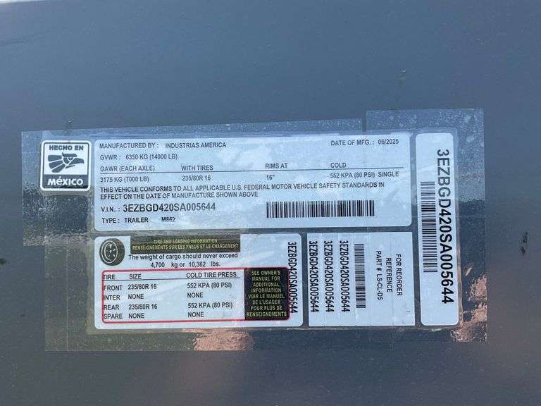 2025 Industrias America M862 Bale Hauler, Manual Dumping, New ...