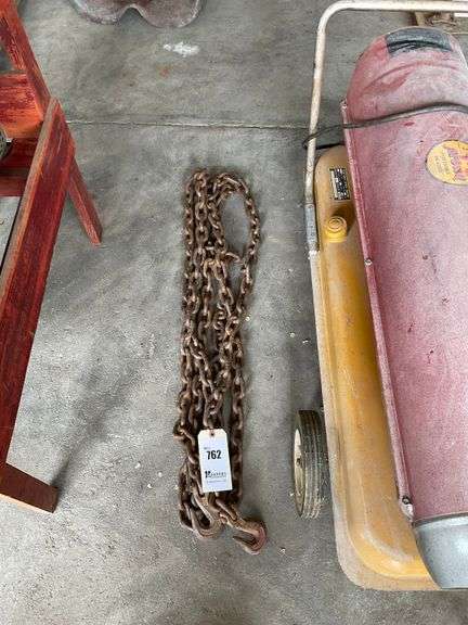 18' x 5/8" Log Chain with Hooks - Kraupie's Real Estate & Auctioneers
