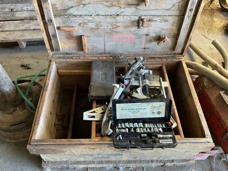 Wood Box with Bearing Pullers and Misc. Socket Sets - Kraupie's Real ...
