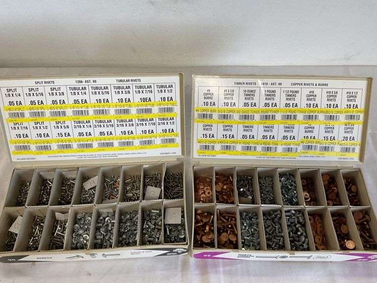 Split and tubular rivets and copper rivets and - Legacy Auction Company