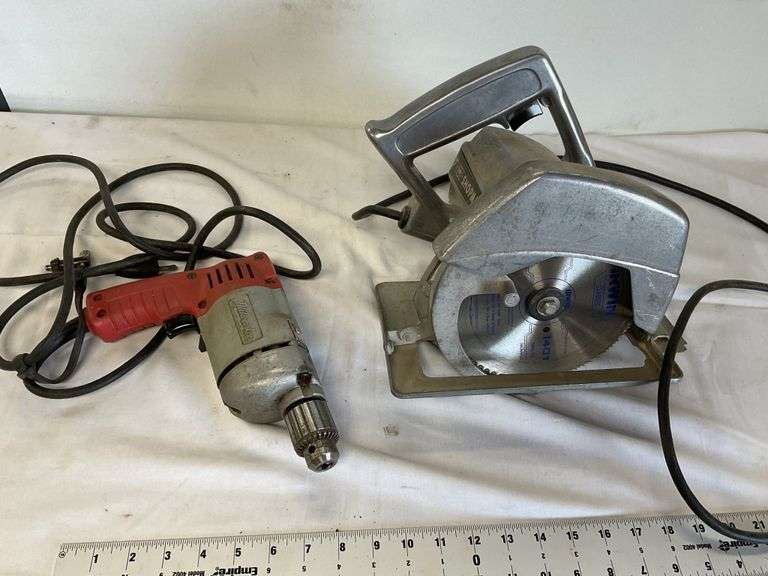 Milwaukee drill, ShopMate saw - Legacy Auction Company