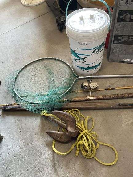 Fishing net, pail, anchor, etc - Legacy Auction Company