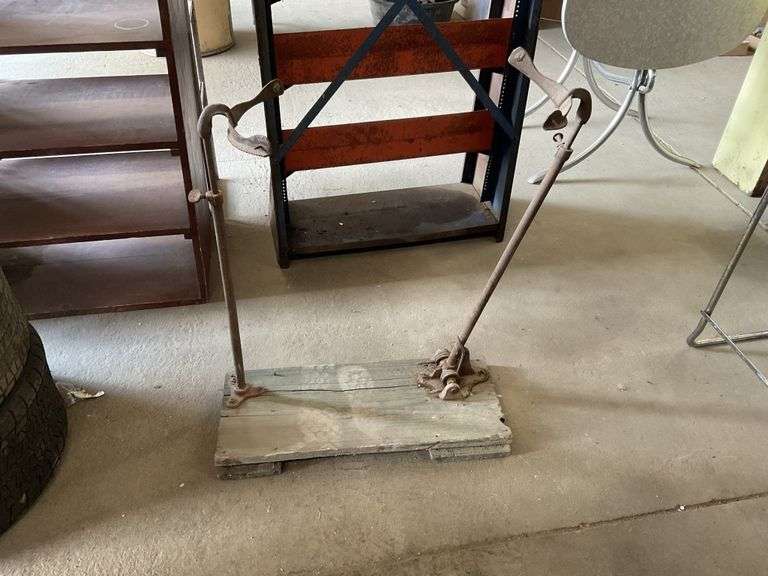 Antique spring loaded bag holder - Legacy Auction Company